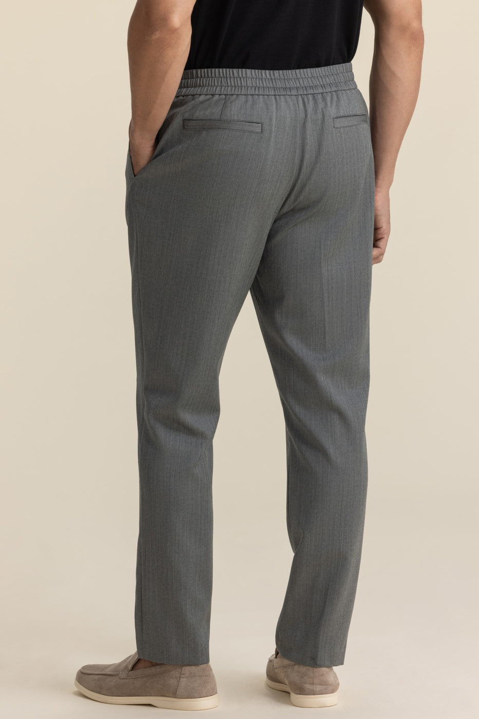 ITALIAN LIGHTWEIGHT WOOL TROUSERS LIGHT GREY – PRIME MEN STUDIO-Style ...